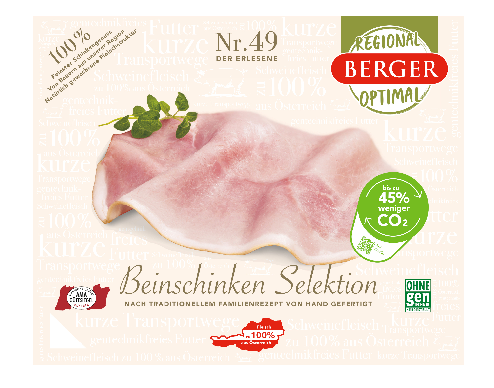 Berger AMA Beinschinken Selektion geschnitten