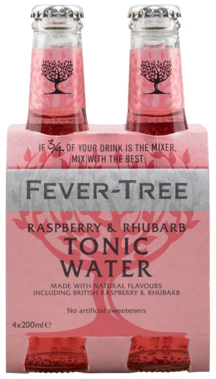 Fever-Tree Raspberry Rhubarb Tonic Water 4x200ml