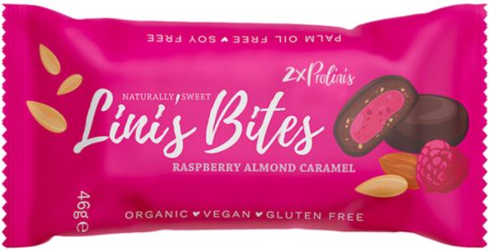 Lini’s Bites BIO Raspberry Almond Caramel Pralinis