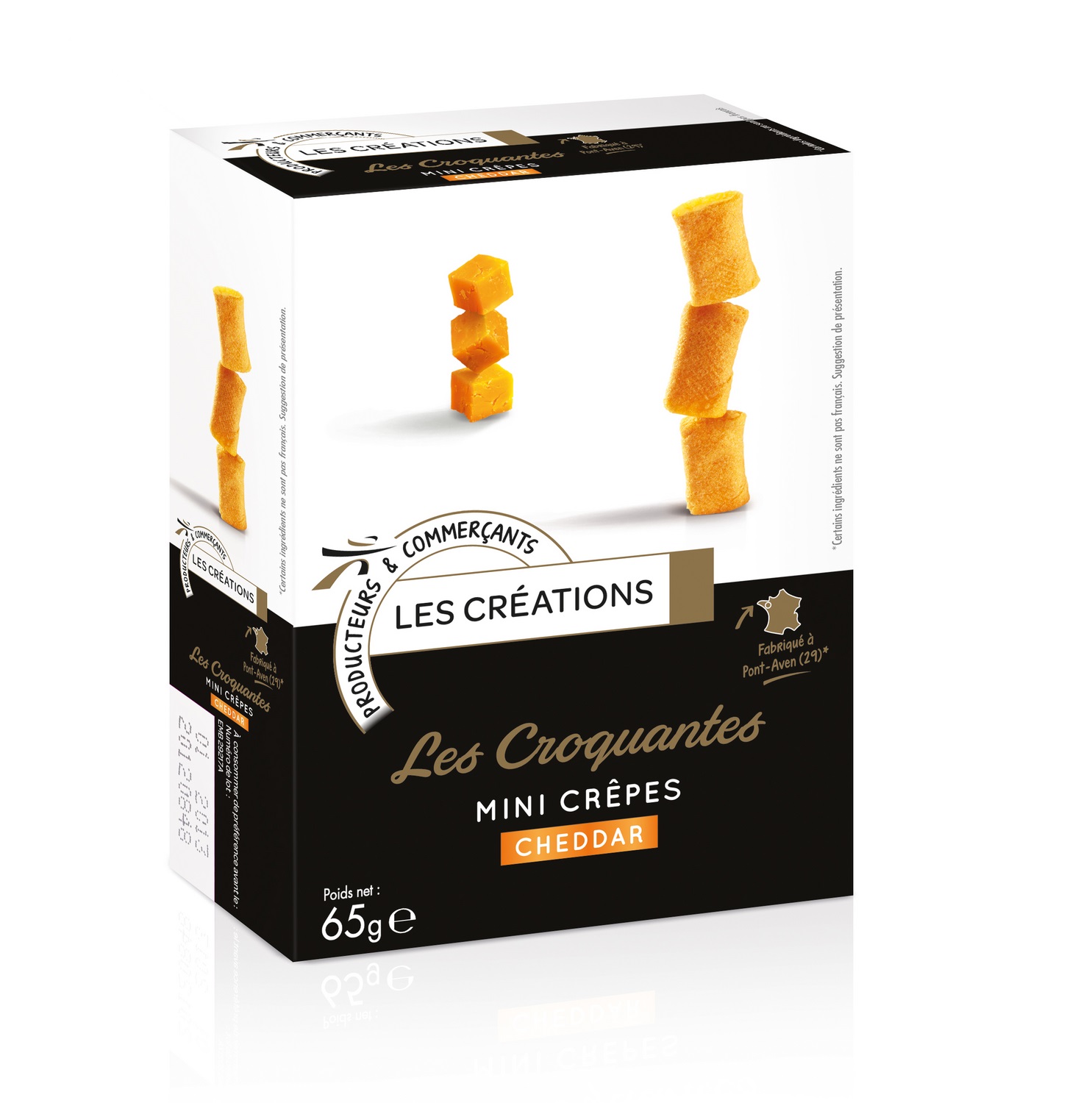 LES CREATION Mini Crepes mit Cheddar