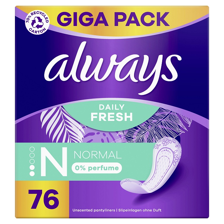 Always Slipeinlage Daily Fresh Normal ohne Duft Gigapack Always Slipeinlage Daily Fresh Normal ohne Duft Gigapack