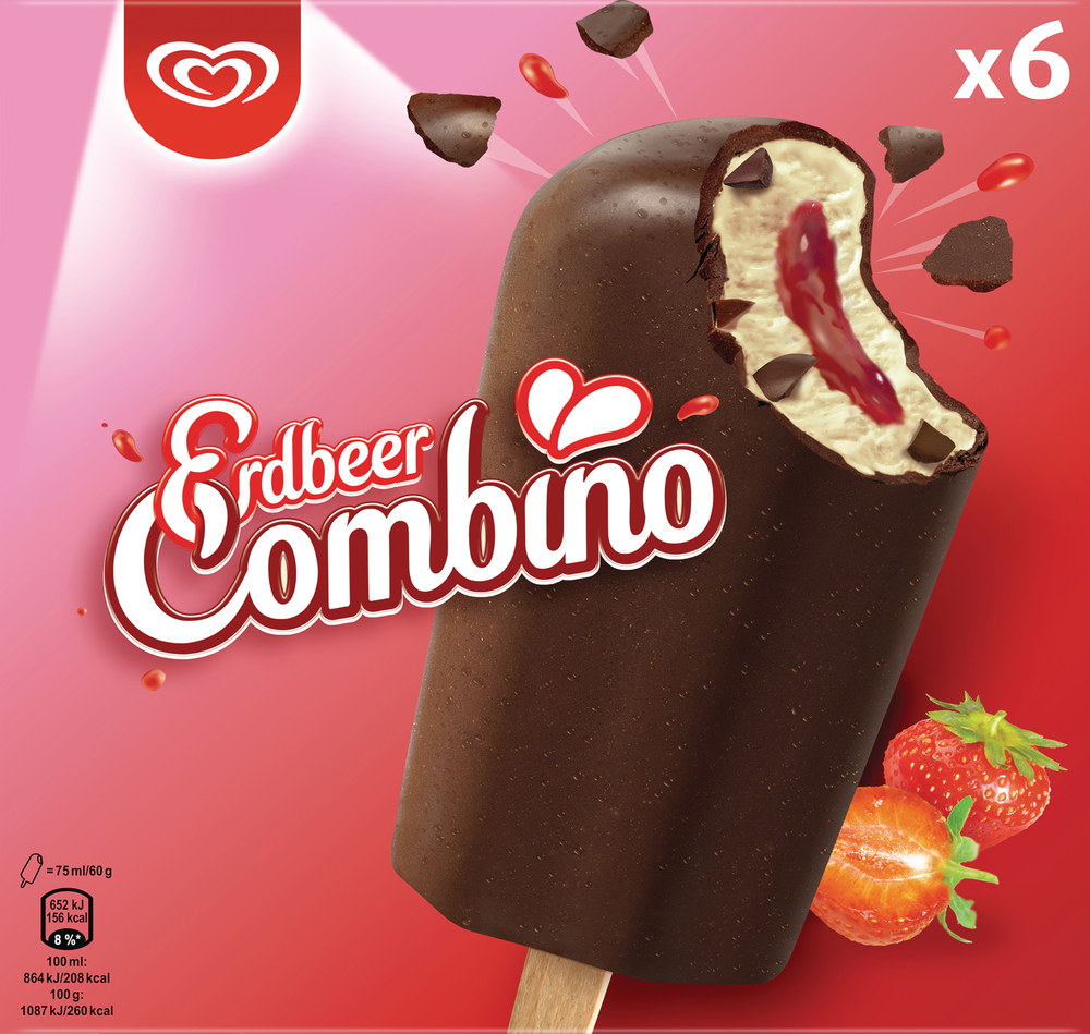 Eskimo Multipack 6 x Erdbeer Combino